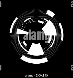 Modern Circular Tech Shapes: Perfect for Digital Graphics Stock Vector ...