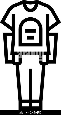 dark clothing emo line icon vector illustration Stock Vector Image ...
