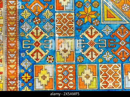 fragment of an ancient carpet, oriental, Azerbaijani, Turkish, Persian ...