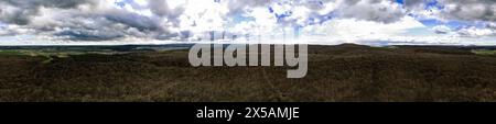 Dorne panorama, bavaria, hills, alps, sky, forest, drone shot Stock ...