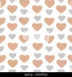 Gender neutral love heart seamless vector background. Simple whimsical ...