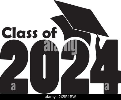 Congratulations Class of 2024 Graduation Cap and Diploma Design Stock ...