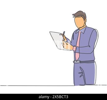 Continuous one line drawing serious man sitting on the edge of a large ...