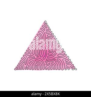 Single one line drawing triangle icon on white background. Flat style ...