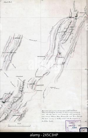 Civil War Map- Virginia 1862, Bacon Stock Photo - Alamy