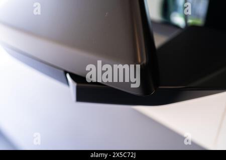 Detailed Close-Up of Tesla Cybertruck Exterior Angle Stock Photo - Alamy