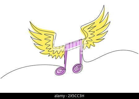 Key icon in continuous line drawing style. Line art of key icon. Vector ...