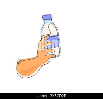 plastic bottle milk hand drawn Stock Vector Image & Art - Alamy
