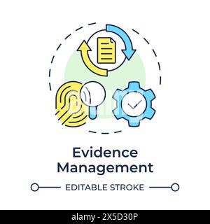 Evidence management multi color concept icons Stock Vector Image & Art ...