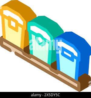 segregation waste sorting isometric icon vector. segregation waste ...