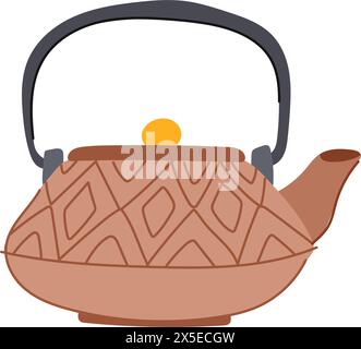 dallah arabic tea pot cartoon vector illustration Stock Vector Image ...