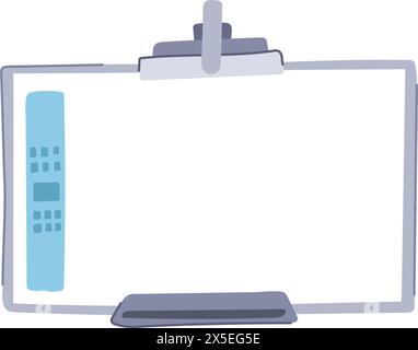 classroom electronic whiteboard cartoon vector illustration Stock ...