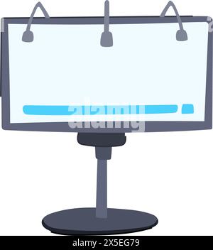 screen interactive smartboard cartoon vector illustration Stock Vector ...