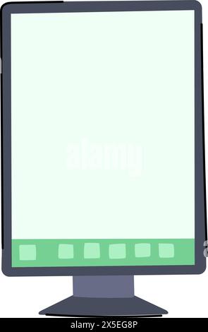 classroom electronic whiteboard cartoon vector illustration Stock ...