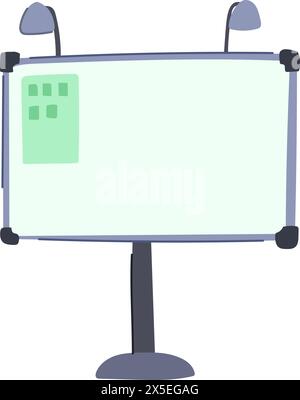 smartboard electronic whiteboard cartoon vector illustration Stock ...