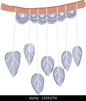 table macrame wall hanging cartoon vector illustration Stock Vector ...