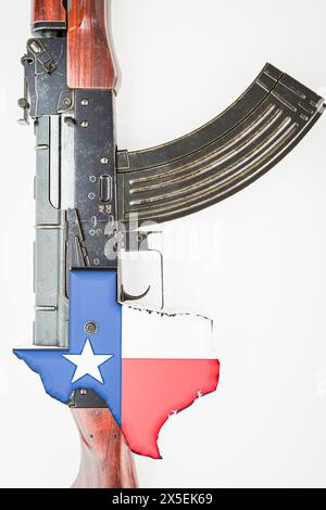 Texas rifle isolated on white background 3d illustration Stock Photo ...