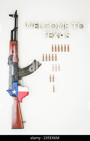 Texas rifle isolated on white background 3d illustration Stock Photo ...