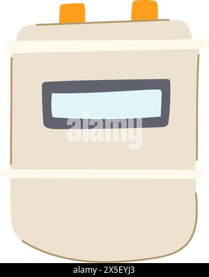 hvac water gas meter cartoon vector illustration Stock Vector Image ...