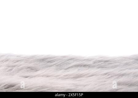 Soft grey faux fur isolated on white Stock Photo - Alamy