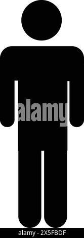 Human sign icon. Man Person symbol. Male toilet. Blue and white ...