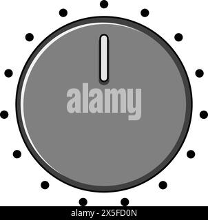 round dial knob cartoon vector illustration Stock Vector Image & Art ...