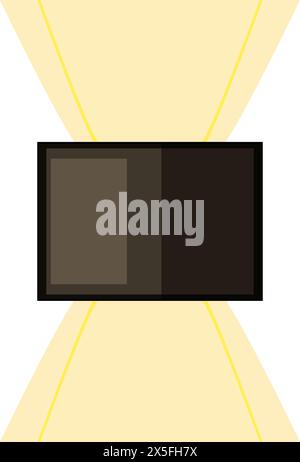 shadow studio light cartoon vector illustration Stock Vector Image ...