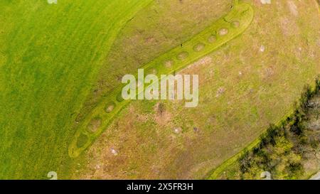 Aerial photograph of Shadewald Mounds, near Muscoda, Richland County ...