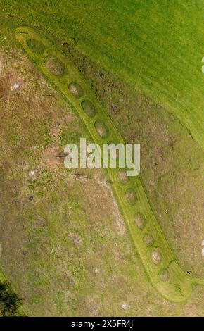 Aerial photograph of Shadewald Mounds, near Muscoda, Richland County ...