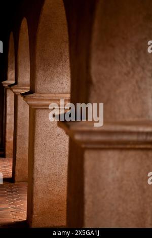 A row of stone pillars signifying strength and solidarity.These pillars ...