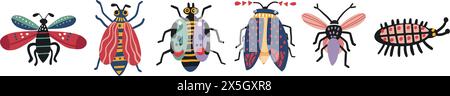 Playful Garden Bugs Vector Collection Stock Vector Image & Art - Alamy