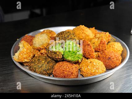 4 flavored Falafels, Israel's national street food. 4 flavored falafel ...