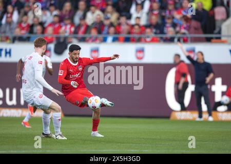 Football match, coach Bo HENDRIKSEN 1. FSV Mainz 05 gives instructions ...