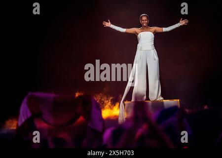 Denmark's Saba performs with the song 'Sand' in the second semi-final ...