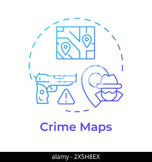 Crime stoppers blue gradient concept icon Stock Vector Image & Art - Alamy