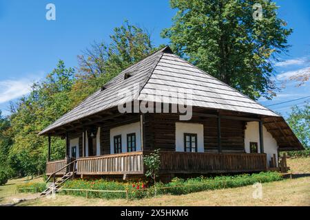 The House Cacica at the Bucovina Village Museum, Romania Stock Photo ...
