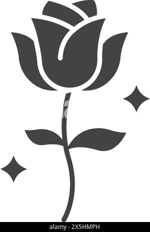 Rose icon vector image. Suitable for mobile application web application ...