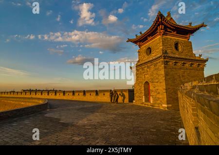 Evening view, Ping Yao Old City, Shanxi Province, China Nov 2012 Stock ...