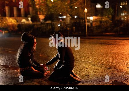 JACK O'CONNELL and MARISA ABELA in BACK TO BLACK (2024), directed by ...