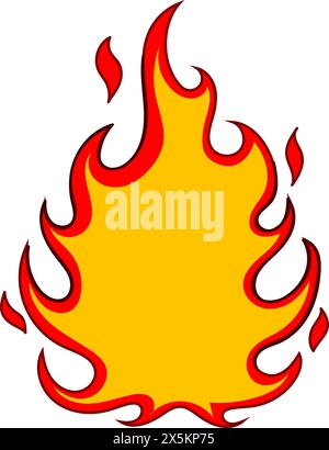 custom flame decal cartoon vector illustration Stock Vector Image & Art ...