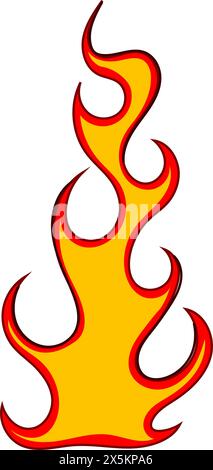 custom flame decal cartoon vector illustration Stock Vector Image & Art ...