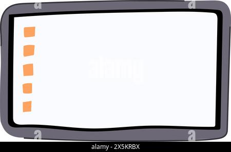 modern interactive smartboard cartoon vector illustration Stock Vector ...