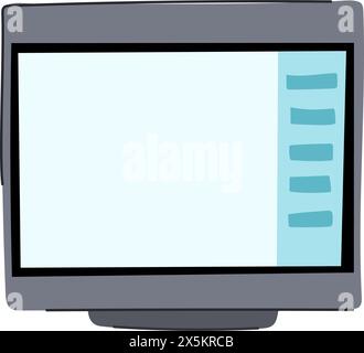 modern interactive smartboard cartoon vector illustration Stock Vector ...