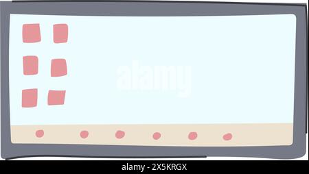 board interactive smartboard cartoon vector illustration Stock Vector ...