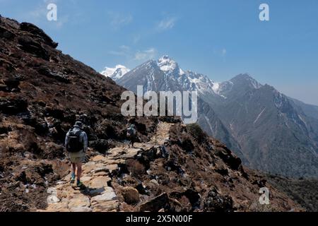 Climbing to Sele La High Camp on the Kangchenjunga (Kanchenjunga) trek ...