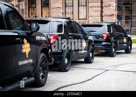 Parked black official Texas Highway Patrol State Trooper police car ...