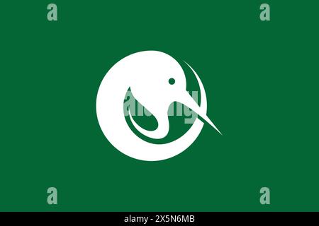 magpie bird negative space logo vector illustration Stock Vector Image ...