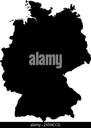 Germany Silhouette Map Stock Vector Image & Art - Alamy