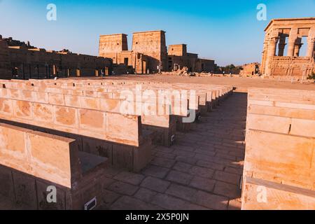 Stone seats in the outdoor amphitheater, a modern-day addition to ...