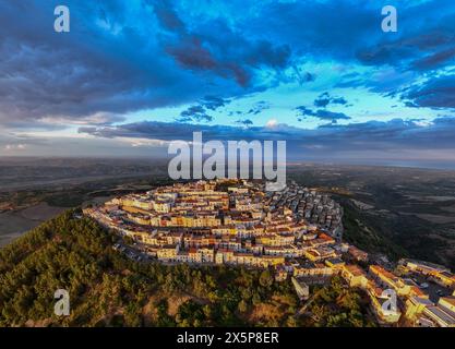 Aerial view of Rotondella, one of the most beautiful villages in Italy ...